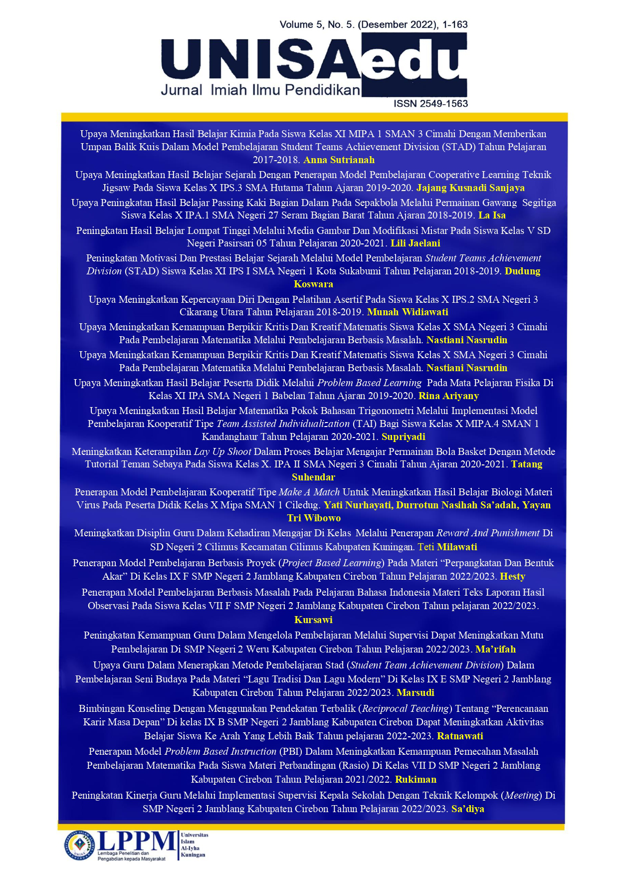 E-Jurnal UNISA Kuningan